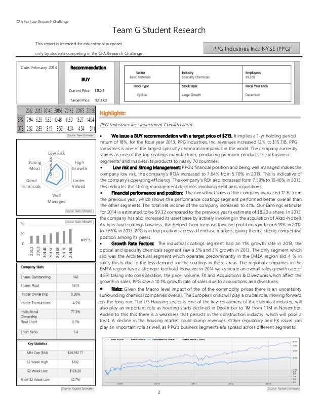 CFA RESEARCH CHALLENGE REPORT FINAL (Feb 9,2014)-TEAM G(1)
