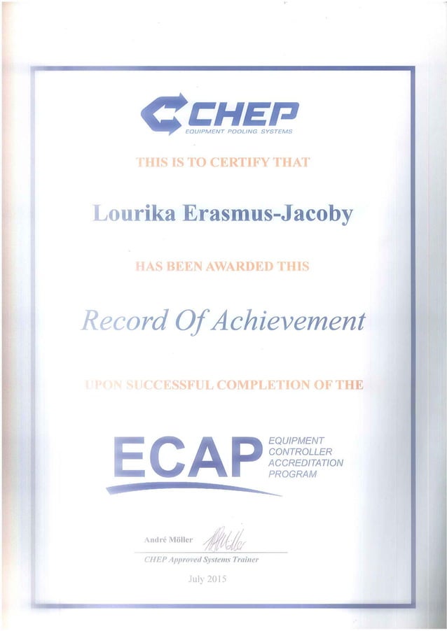Chep Certificate | PDF