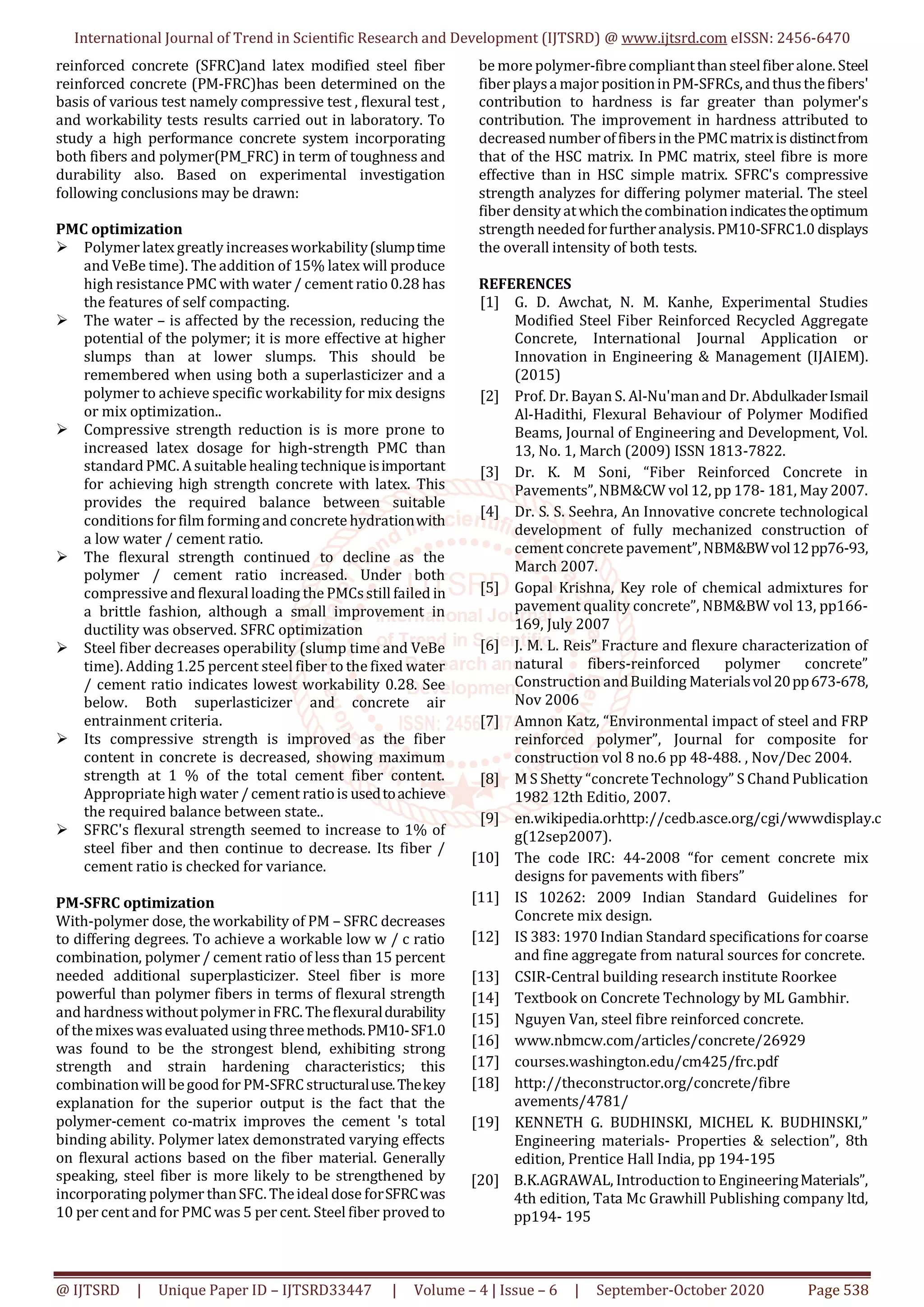A Research on Study the Behaviour of Concrete using Waste Tires Chips | PDF
