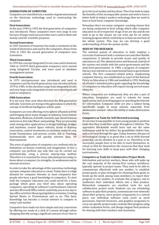 A Study of Computer Knowledge among the Pupil Teachers of B.Ed. Course in Aurangabad City | PDF ...