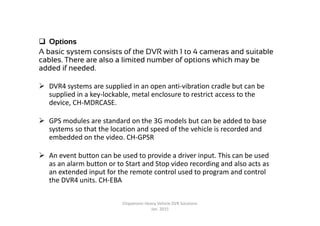Heavy Vehicle DVR Solutions | PPT