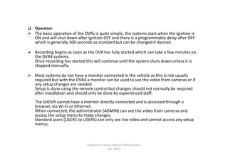 Heavy Vehicle DVR Solutions | PPT