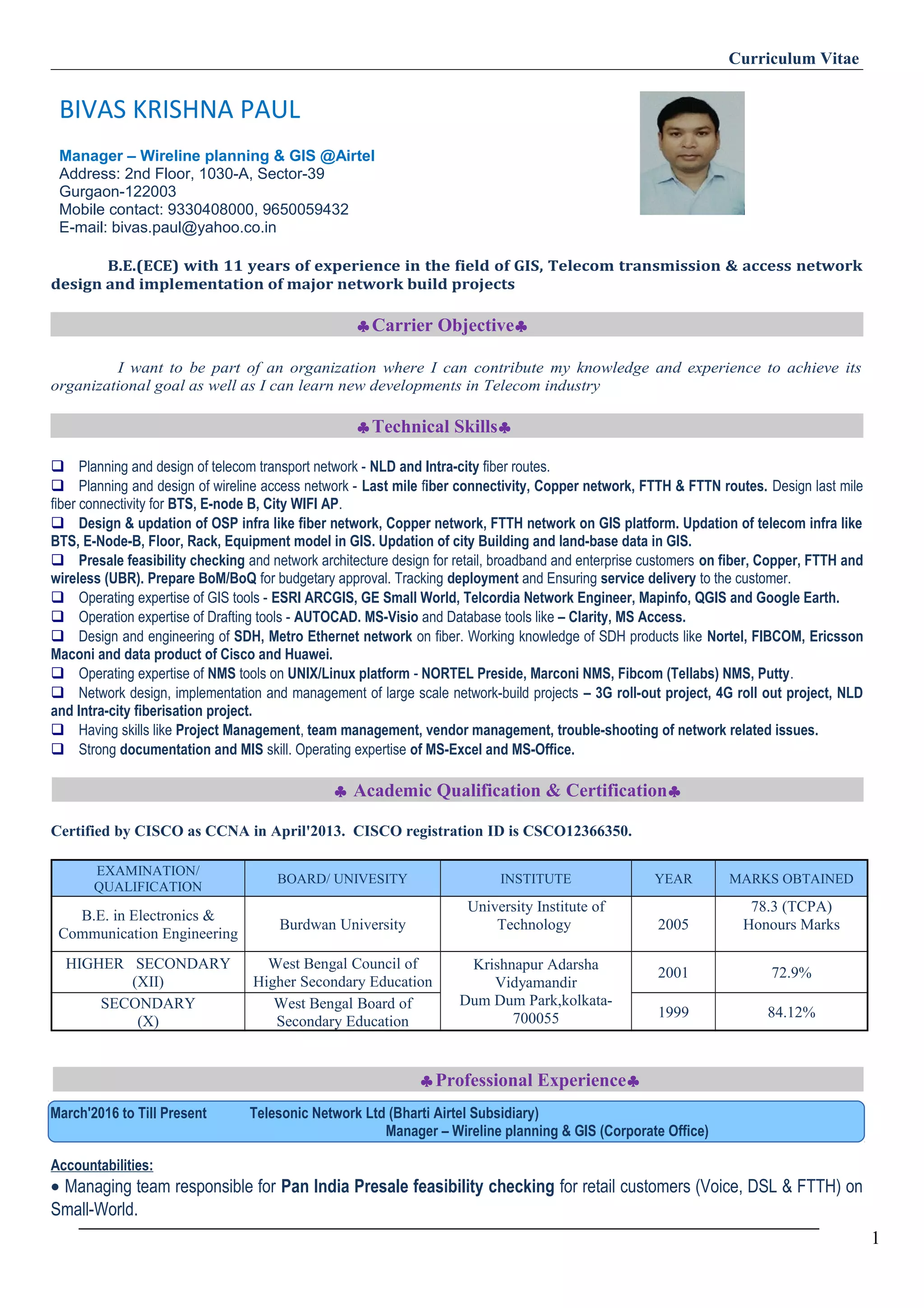 Resume_Bivas Paul_1 | PDF