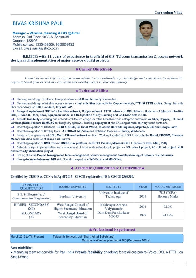 Resume_Bivas Paul_1 | PDF