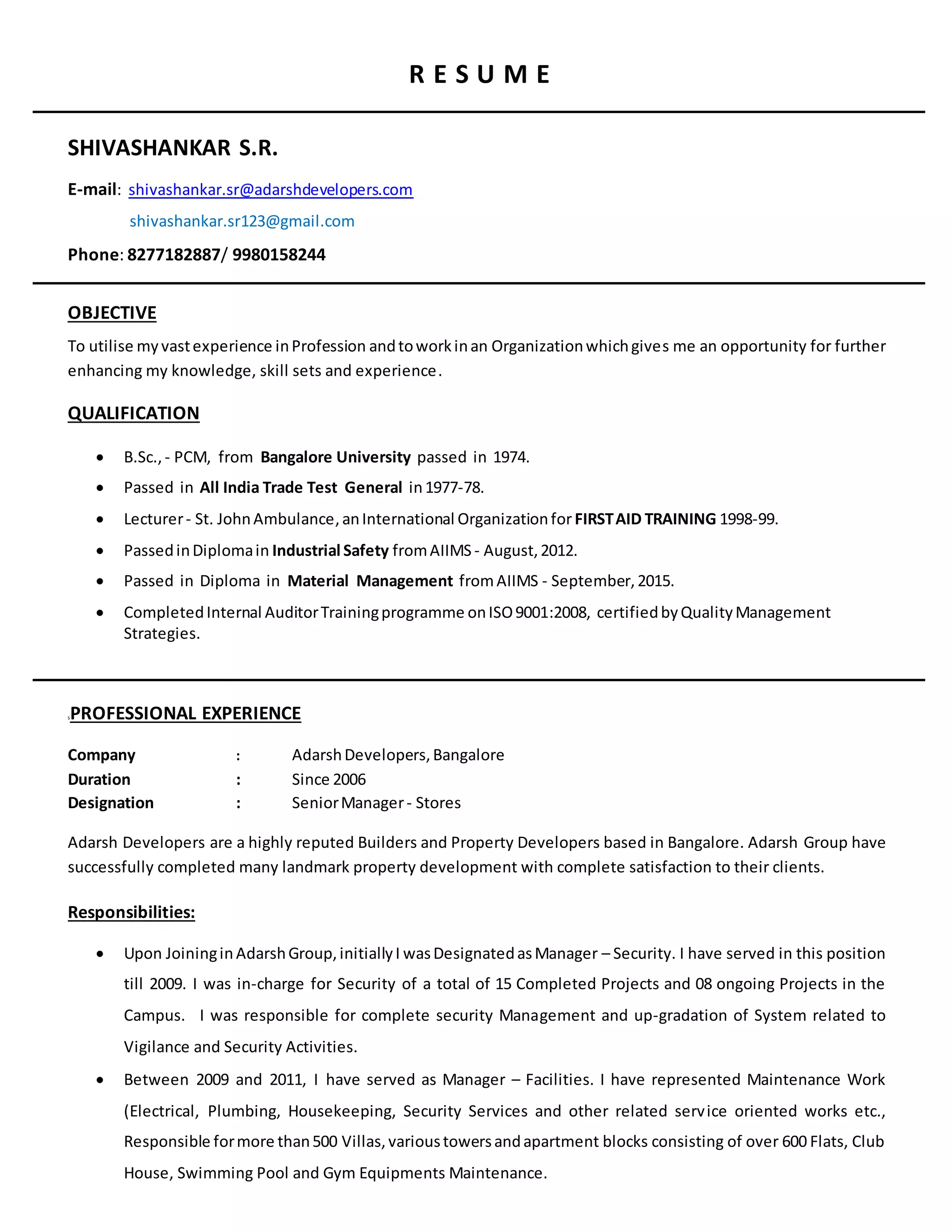 SSR_Resume | PDF