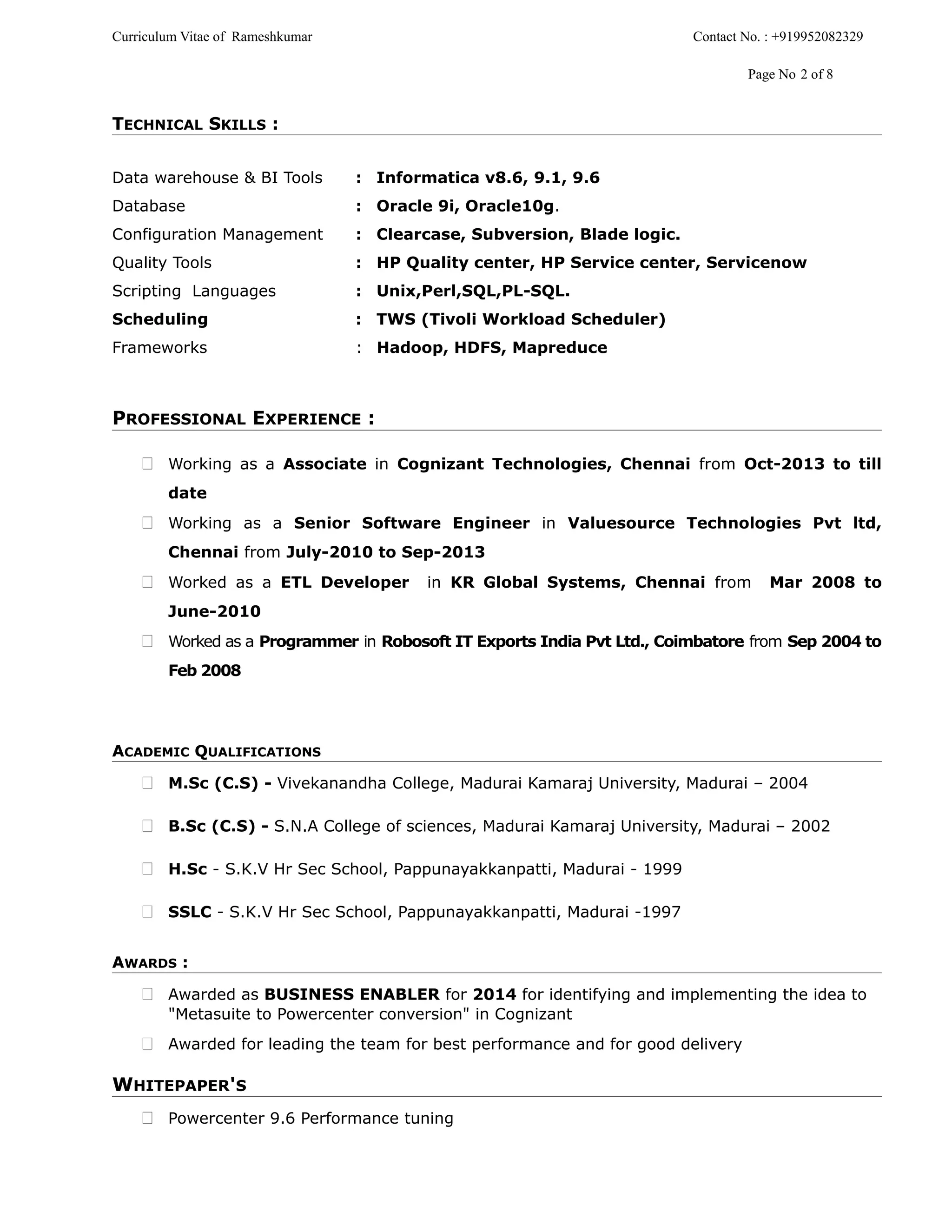 Ramesh_resume | DOC