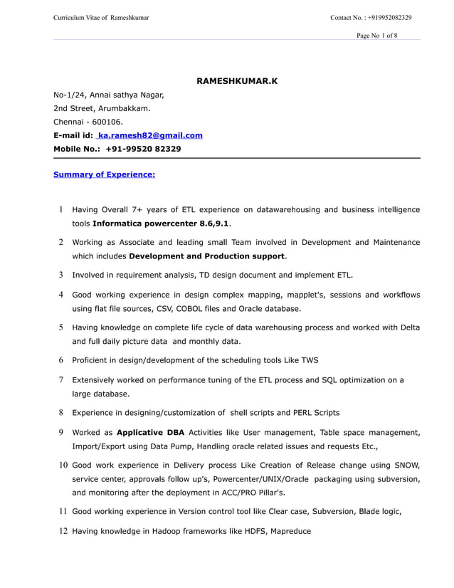 Ramesh_resume | PDF