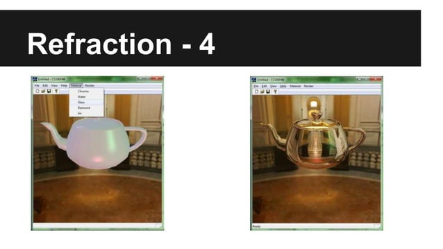 Reflection and Refraction | PPTX | 3-D Graphics | Computer Software and Applications