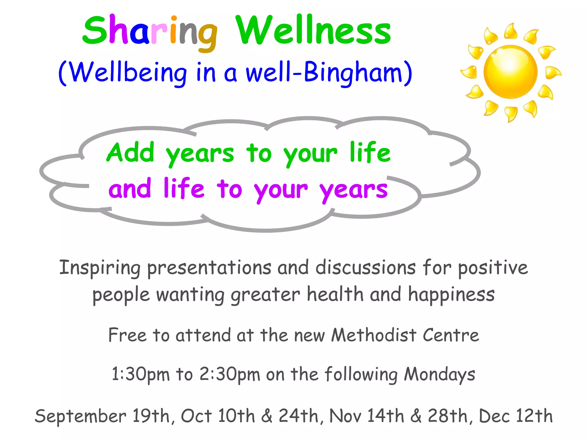 Sharing Wellness in a well-Bingham - Invitation | PPT