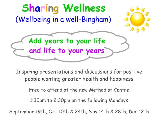 Sharing Wellness in a well-Bingham - Invitation | PPT