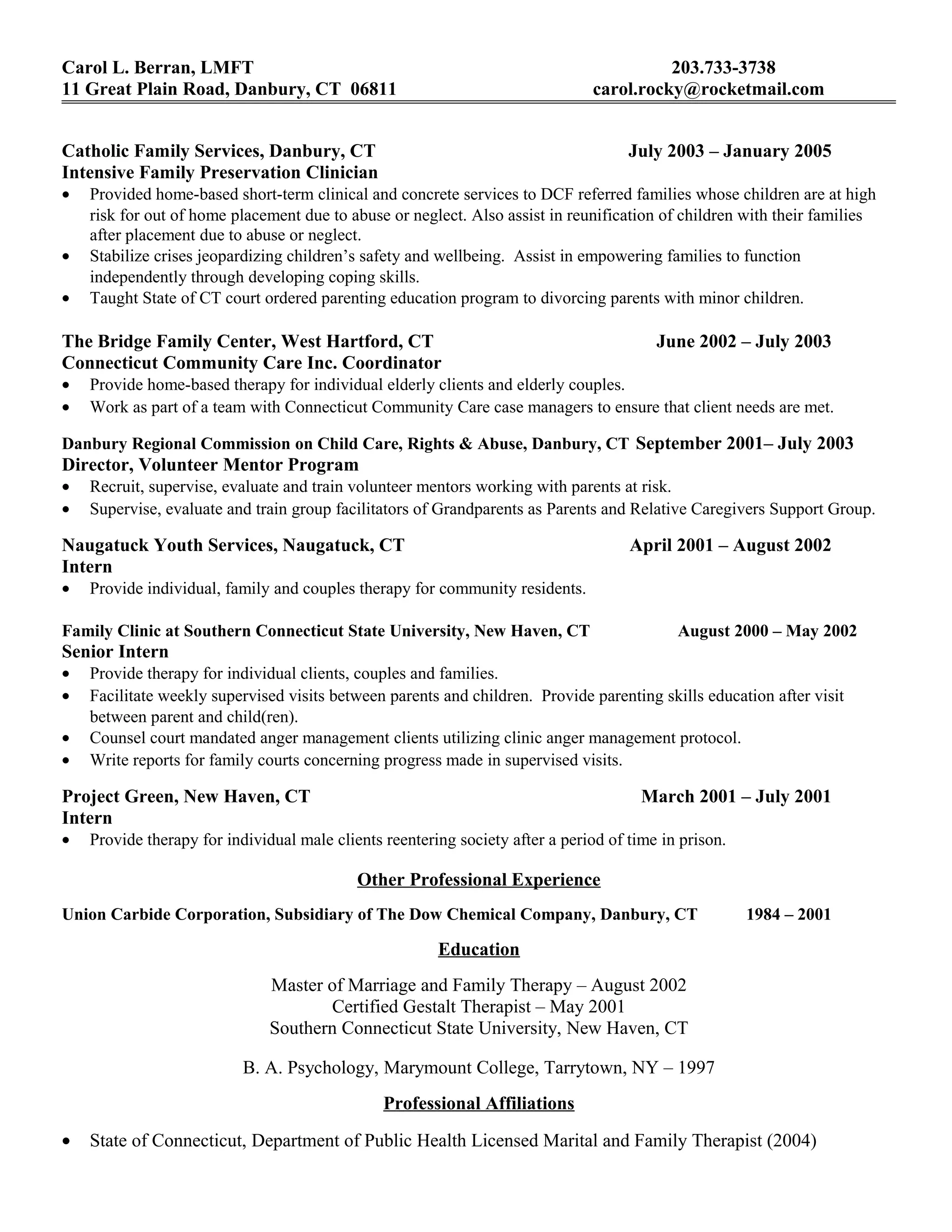 Carol Berran resume 2016 | PDF