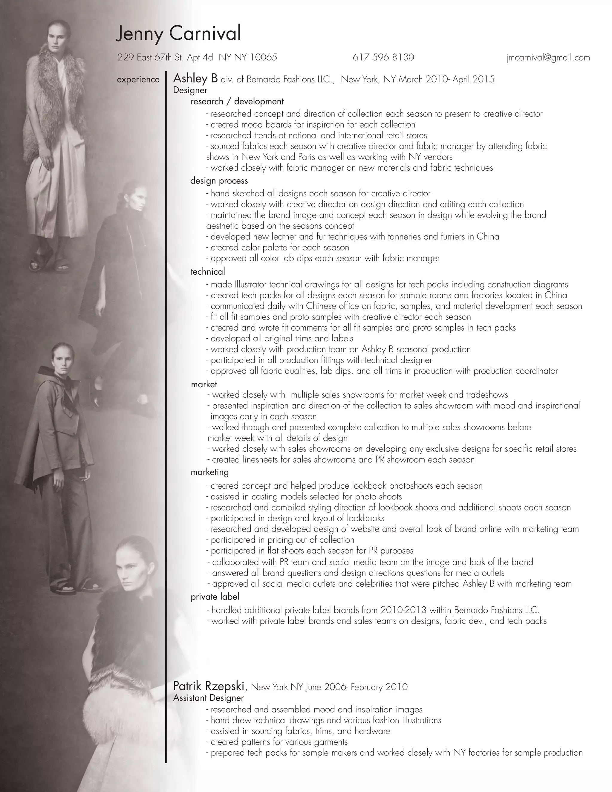 Jenny Carnival Resume | PDF