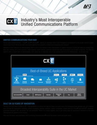 cx-e interoperable uc platform | PDF