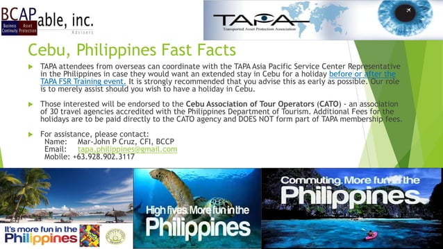 TAPA FSR Training Cebu May 2015 V2 | PDF