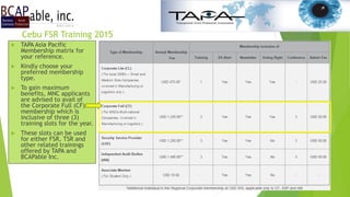 TAPA FSR Training Cebu May 2015 V2 | PDF