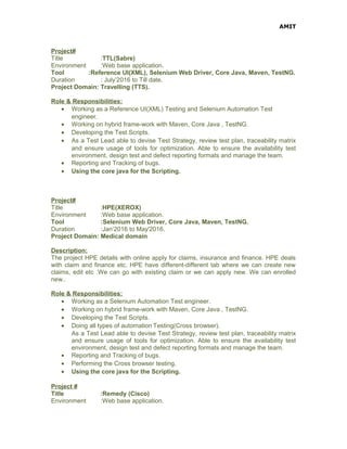 Amit_9yrs of Automation and manual Exp | PDF