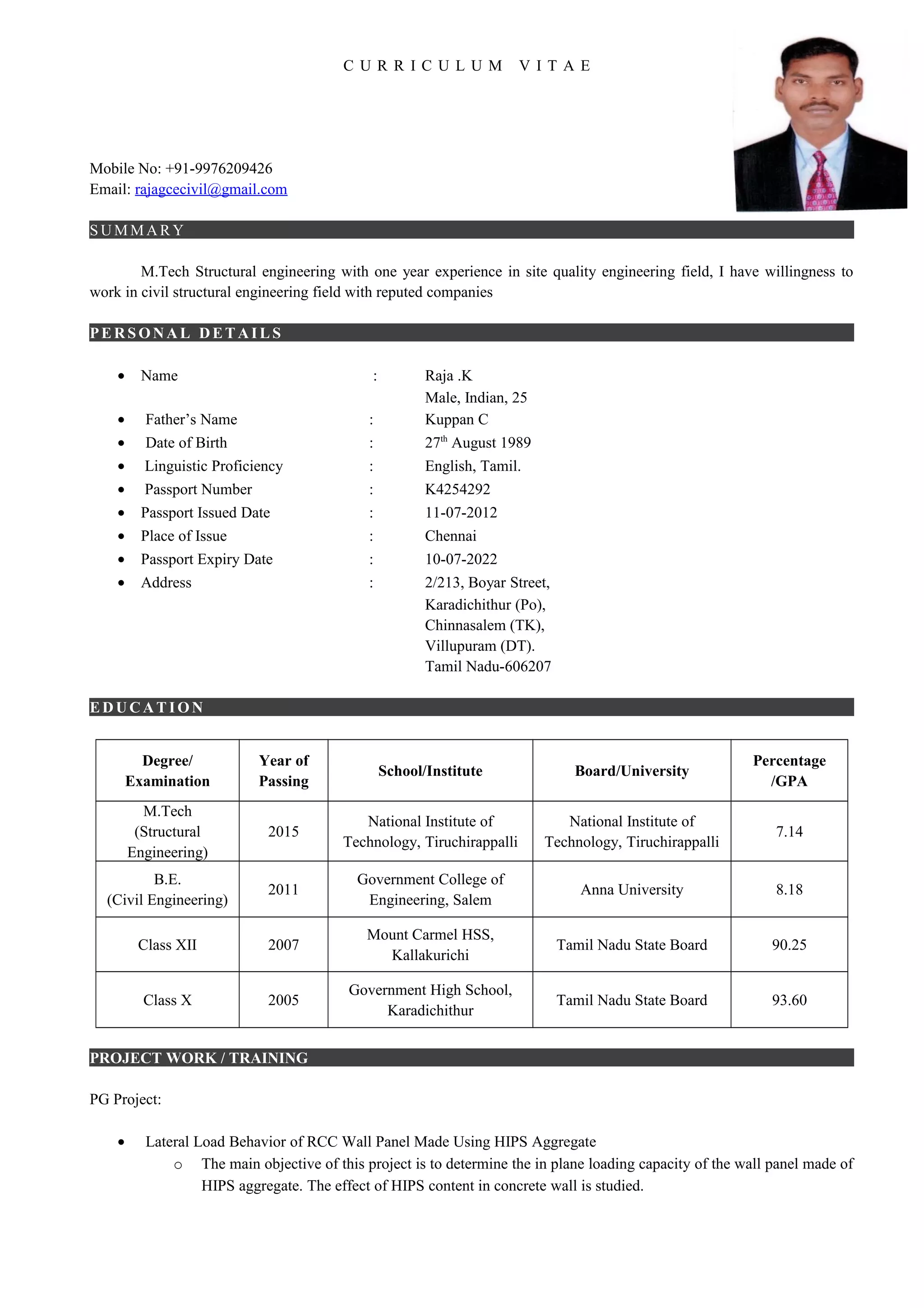 Raja Resume | DOC