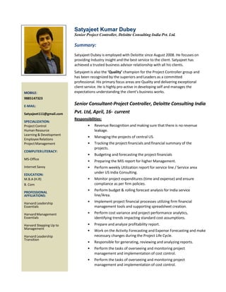 Satyajeet Kumar Dubey | PDF