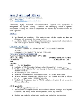 cv Asad Hussain | DOCX