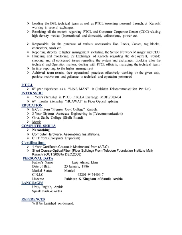 Cv Asad Hussain Pdf
