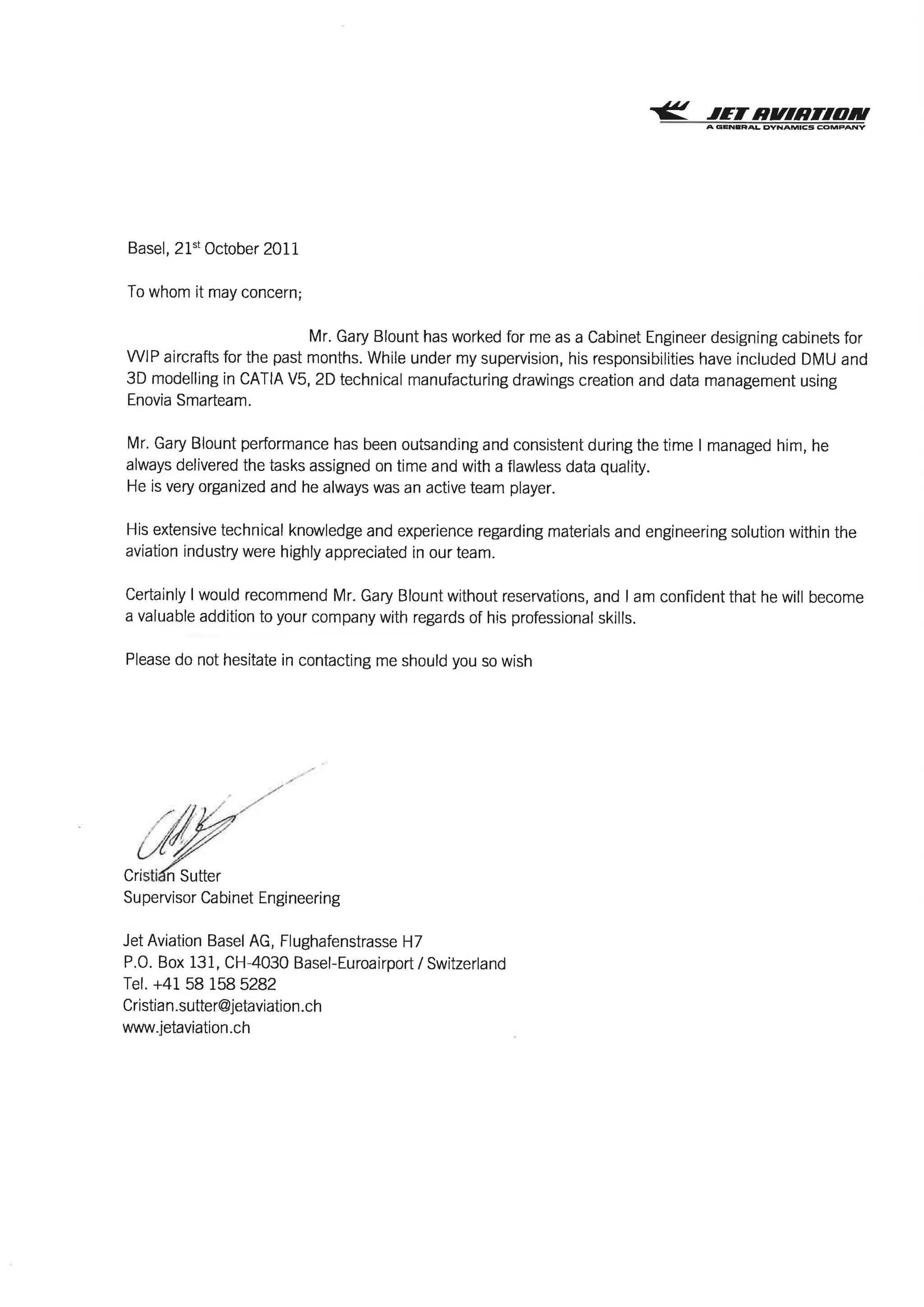 Ref from Jet Aviation | PDF