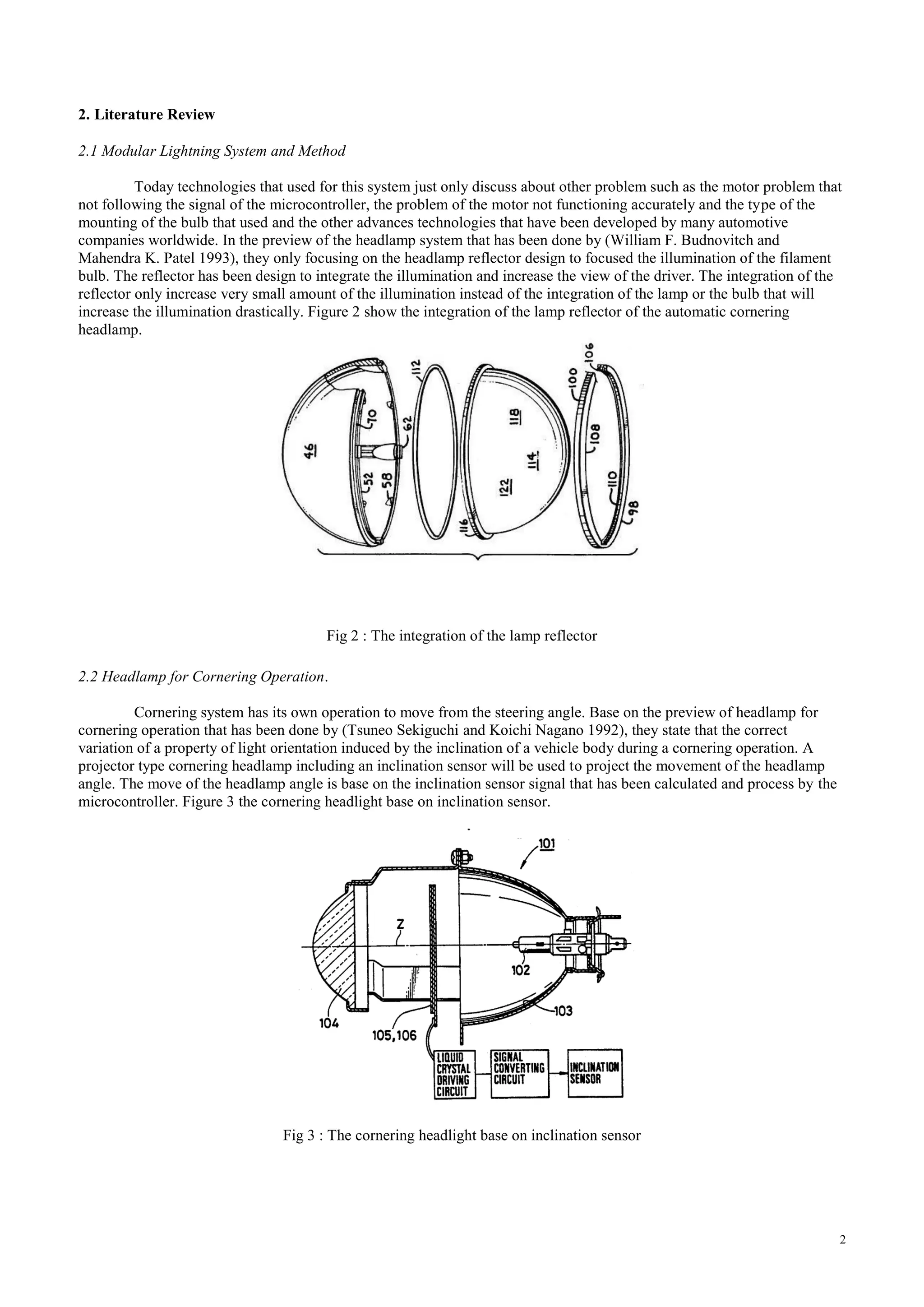 Automated cornering headlamp technical report | PDF