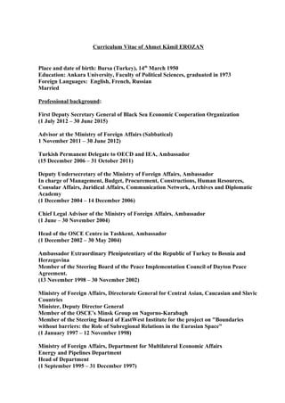AHMET KAMİL EROZAN (CV) | PDF