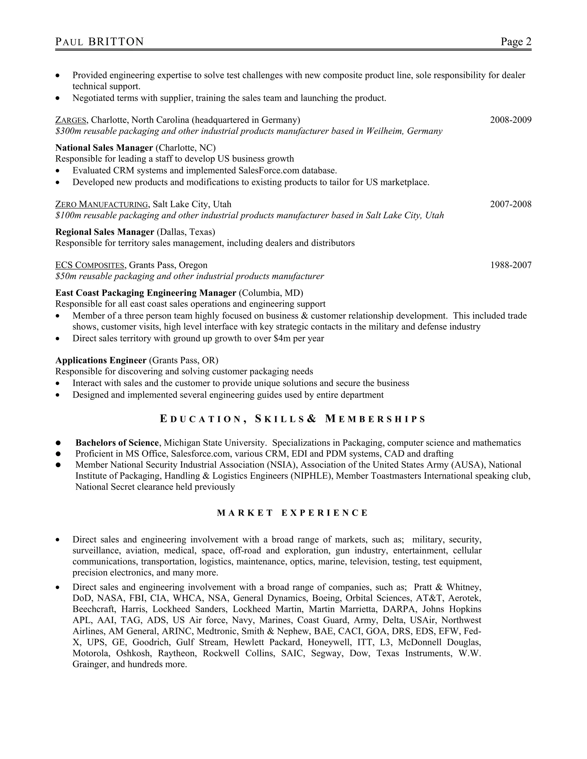 Resume Paul Britton | PDF