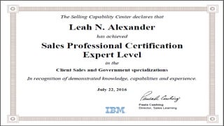 IBM Certified Sales Professional | PPT