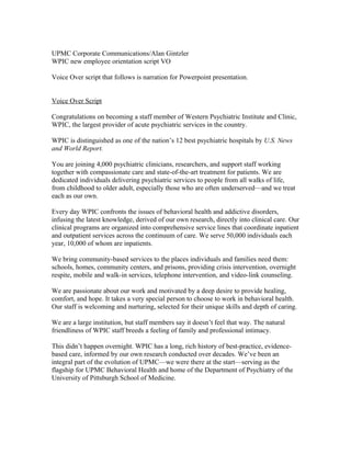 StaffOrientationScriptVO | PDF