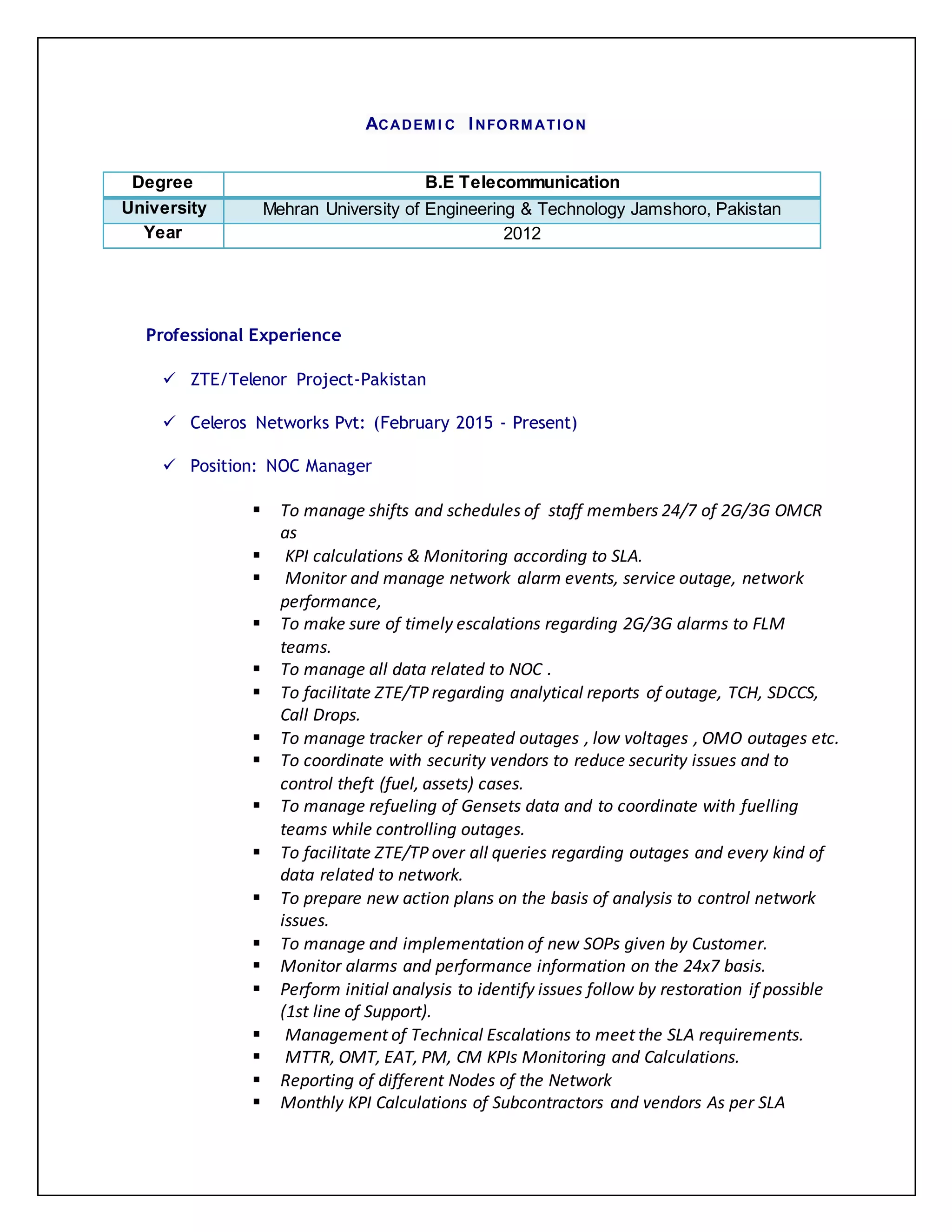 Engr Abdul Samad CV | PDF
