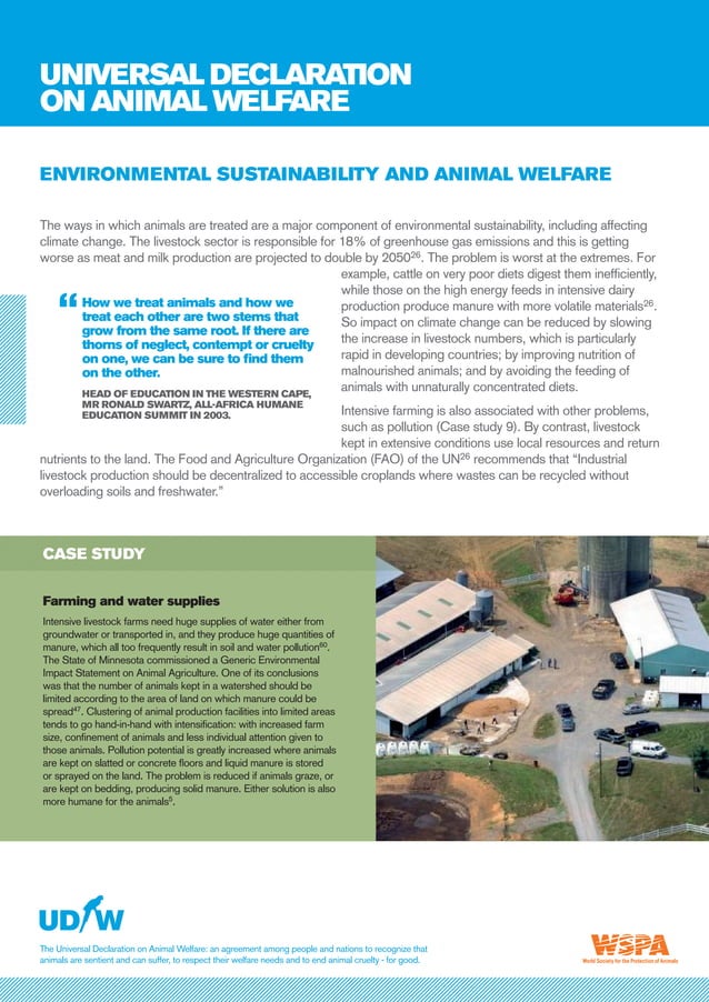 The Universal Declaration on Animal Welfare | PDF