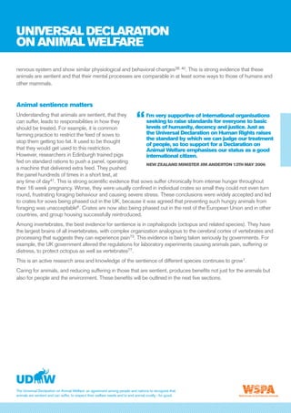 The Universal Declaration on Animal Welfare | PDF