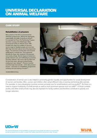 The Universal Declaration on Animal Welfare | PDF