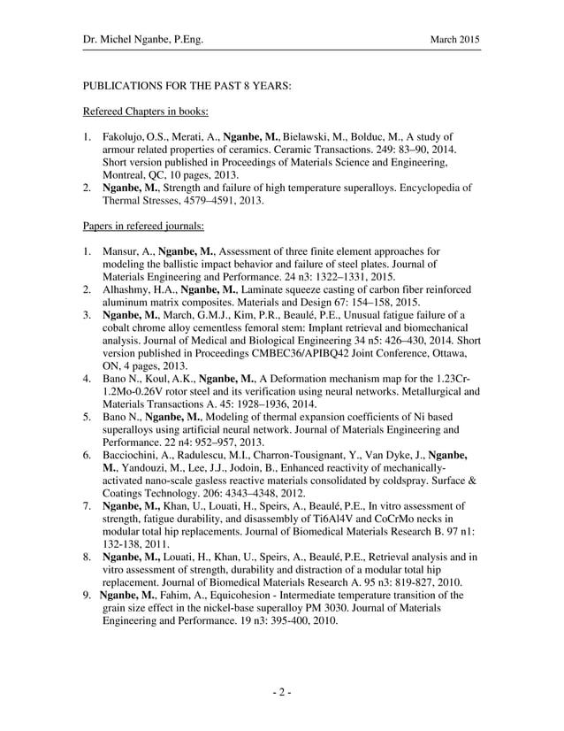 IRD Record_Michel Nganbe_07-03-2015 | PDF | Chemistry | Science