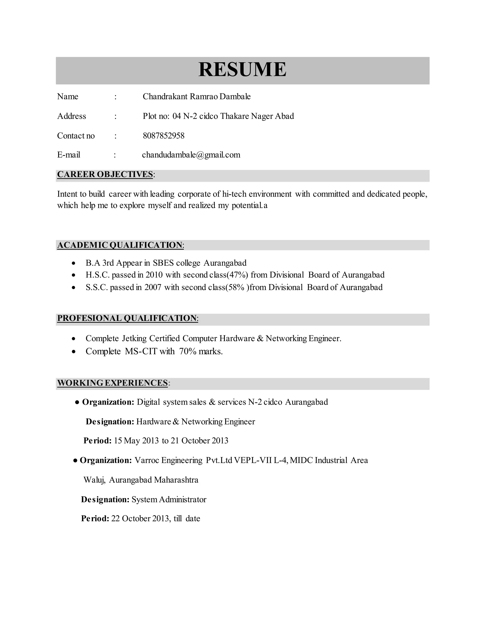 1439275662695Resume_Chandrakant | DOCX