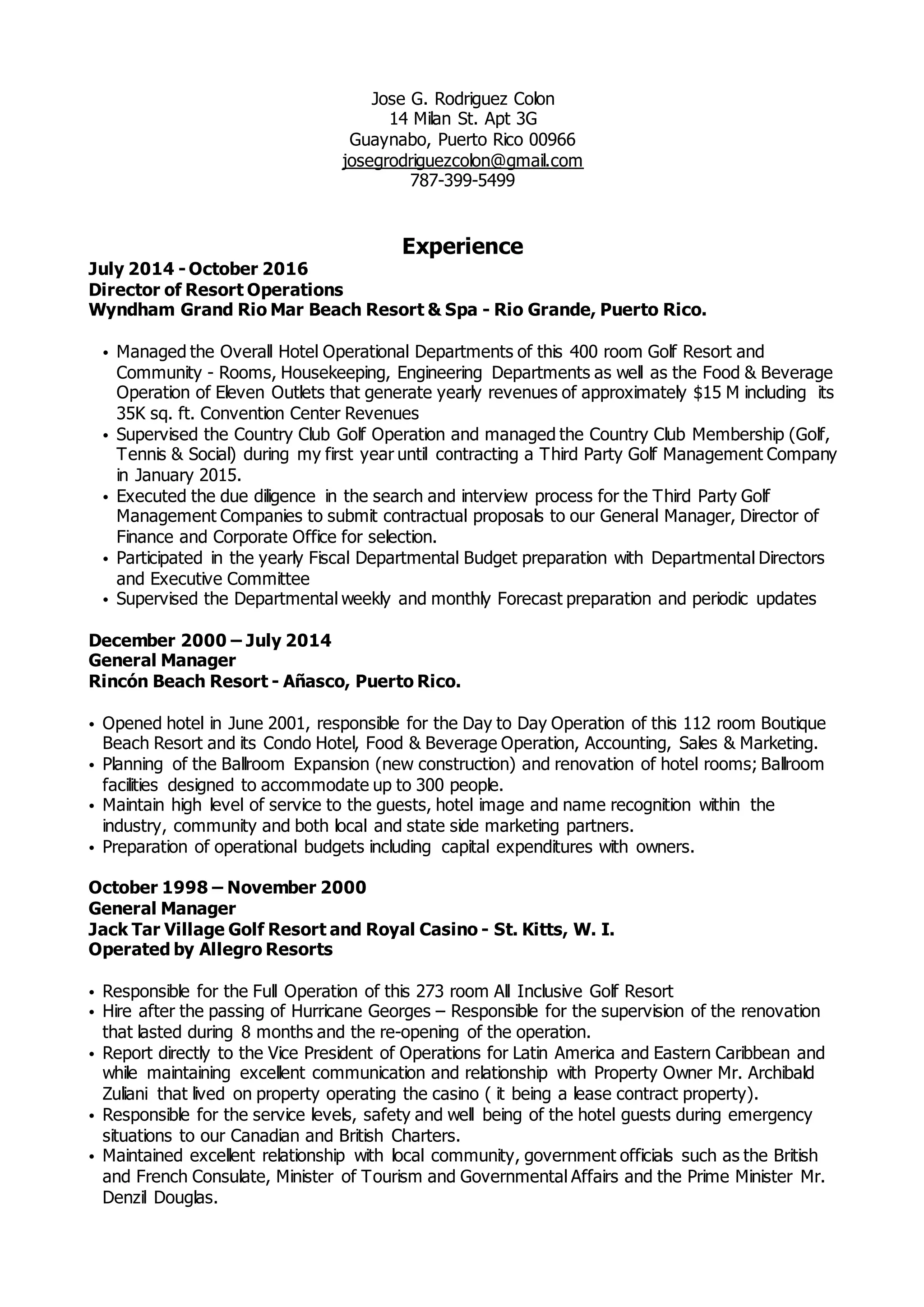 Jose G Rodriguez Resume | DOCX