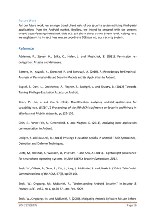 Mitigating Privilege-Escalation Attacks on Android Report | PDF