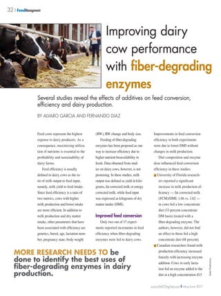Improving dairy cow performance with fiber-degrading enzymes | PDF