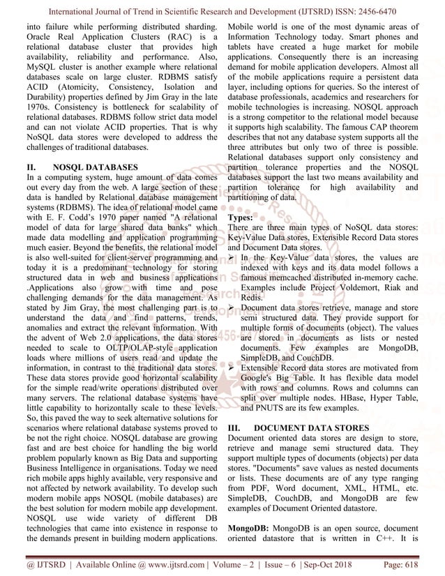 Nosql Database Engines For Big Data Management Pdf