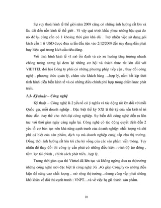 Đề tài: Phân tích môi trường kinh doanh của Tập đoàn viễn thông Quân Đội Viettel | DOC