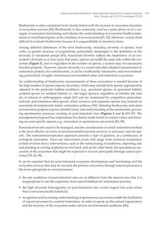 Urban and Industrial Habitats: How Important They Are for Ecosystem ...