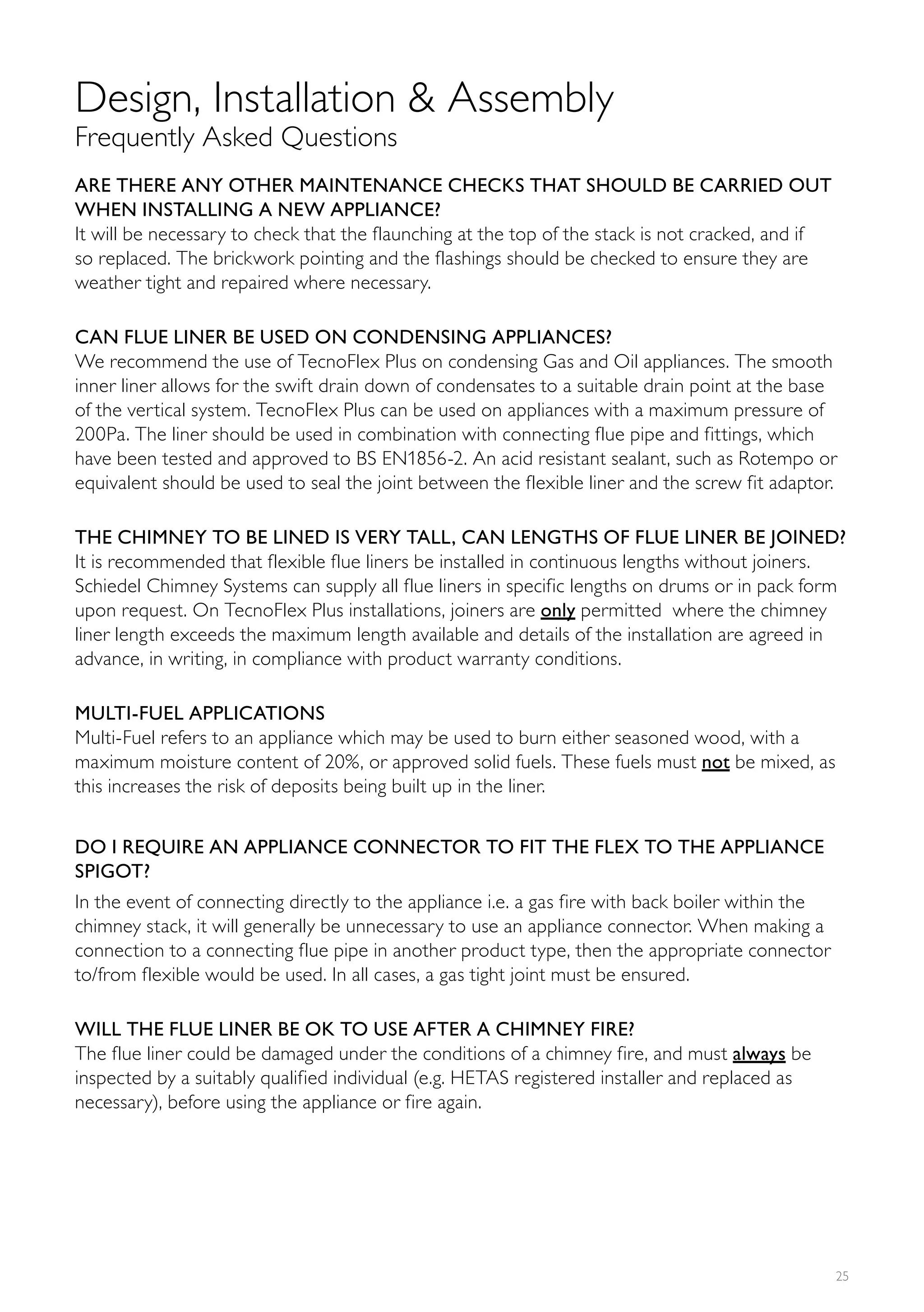 Flexible Liners installation instructions | PDF