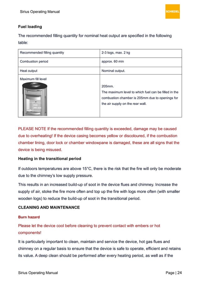 Sirius stove system operating manual | PDF