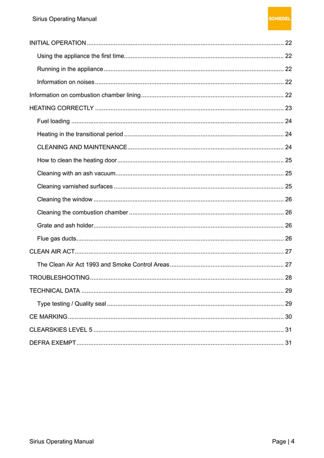 Sirius stove system operating manual | PDF