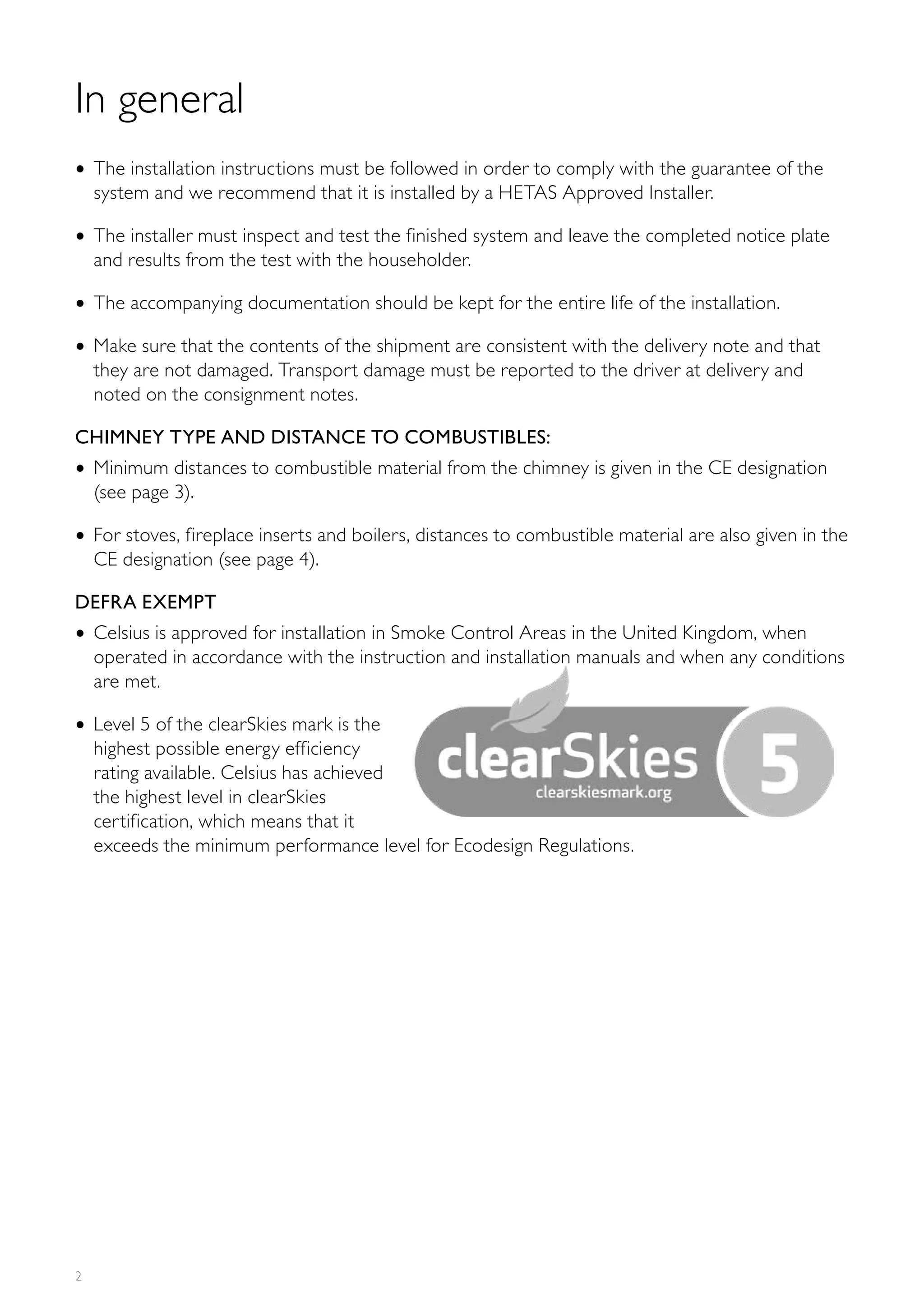 Isokern Celsius stove system installation instructions | PDF