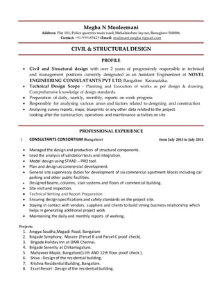 MEGHA M_STRUCTURAL ENG RESUME - 1 | PDF