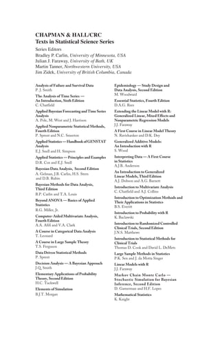 An Introduction to Generalized Linear Models 3rd Edition Annette J ...