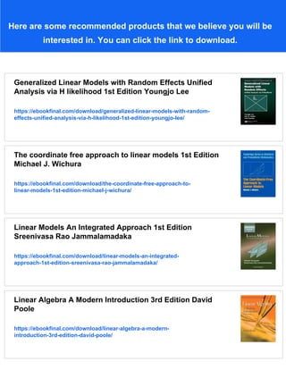 An Introduction to Generalized Linear Models 3rd Edition Annette J ...