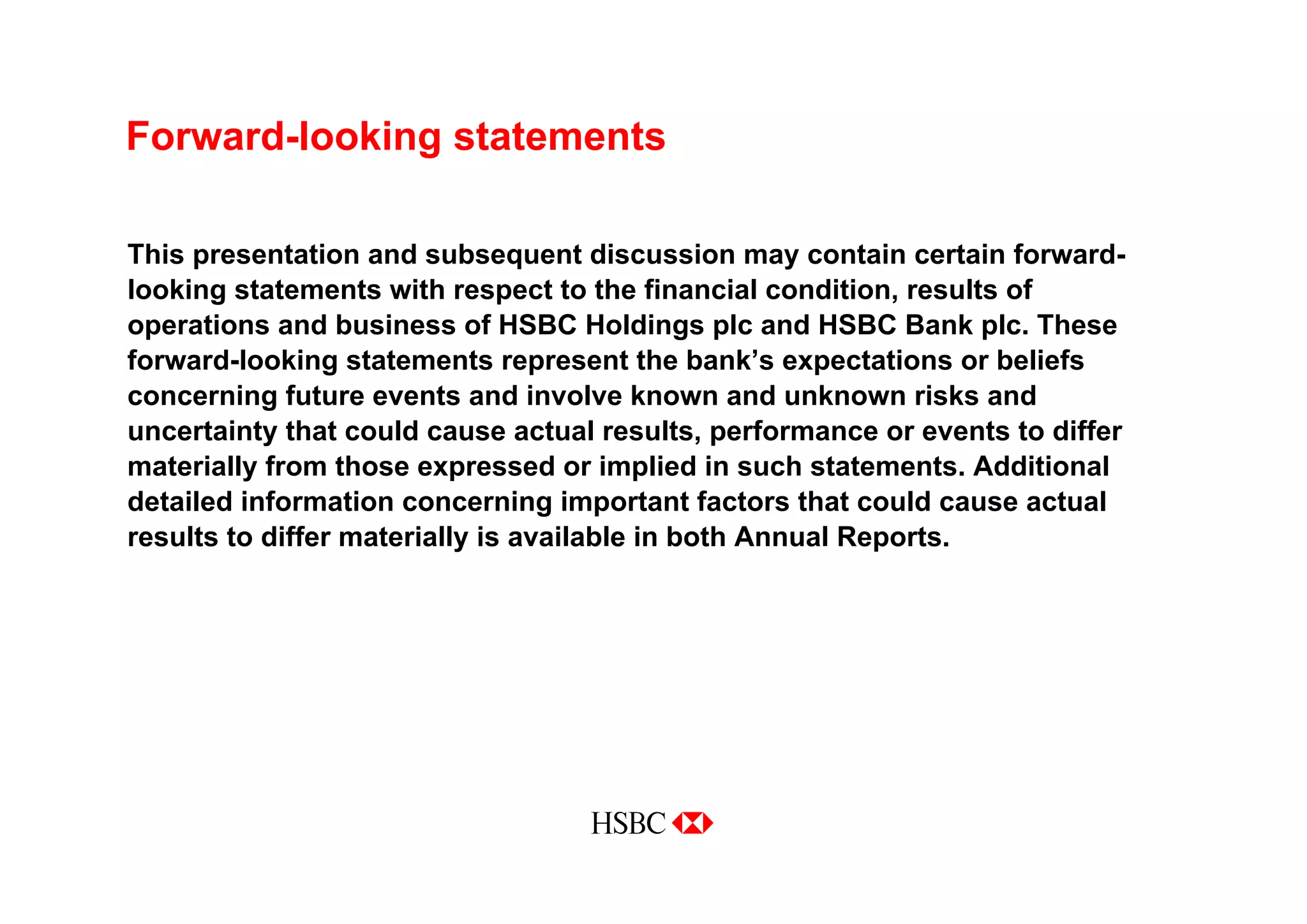 HSBC in the UK / Annual Results | PDF